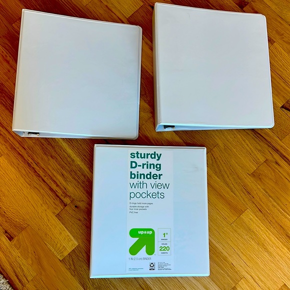 Storage & Organization | Brand New White Binders Three Of Them Two Are ...